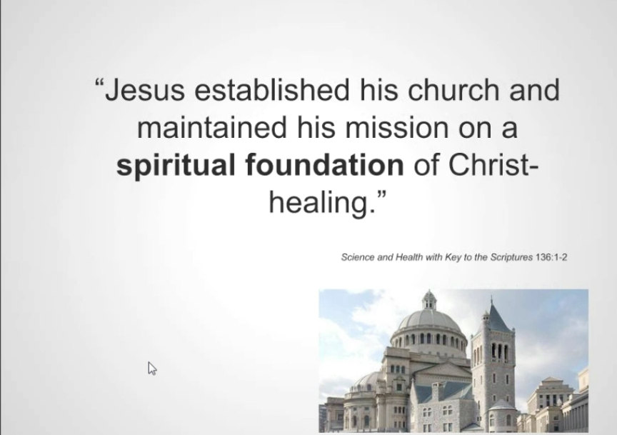 The spiritual foundation of Christ-healing and Reading Room activities - Christian Science
